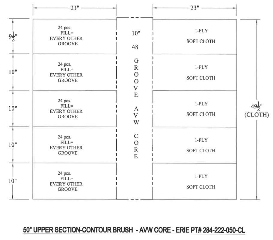 AVW 50" Upper Contour Replacement Cloth - Red