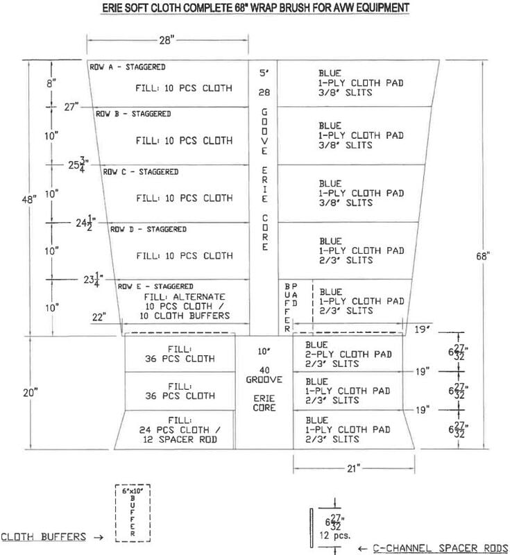 AVW 68" Wrap Replacement Cloth - Blue