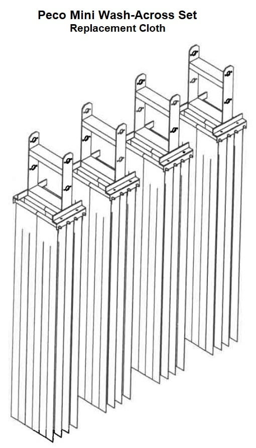 Peco Mini Wash-Across Mitter Set, Replacement Cloth - Black