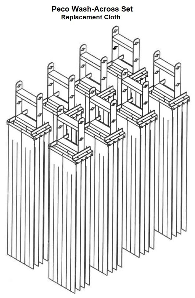 Peco Wash-Across Mitter Set, Replacement Cloth - Red