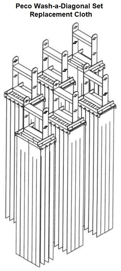 Peco Wash-a-Diagonal Mitter Set, Replacement Cloth - Black